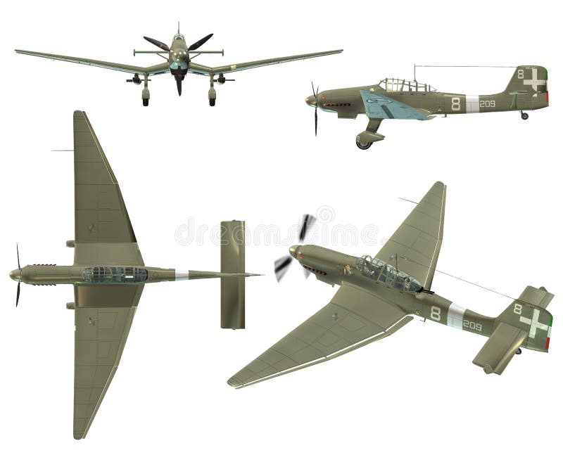 JU87D Stuka stock illustration. Illustration of dive, attack - 7170233