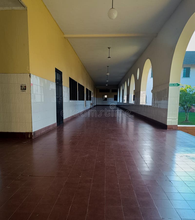 Juan Demóstenes Arosemena Normal School Hallway Stock Image - Image of ...