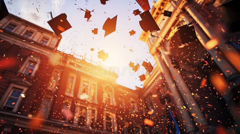 Jubilant Graduation Scene stock photo. Image of city - 304611218