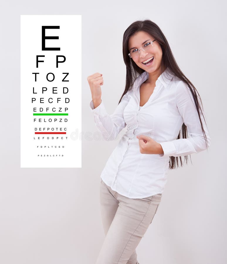 Jubilant Lady with New Glasses Stock Photo - Image of lenses ...