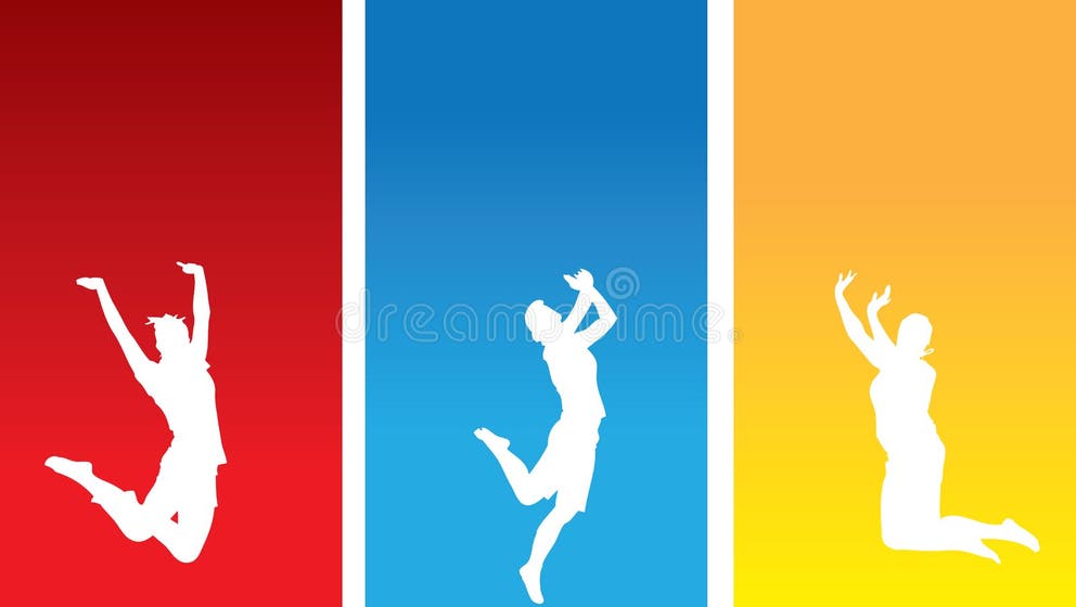 Jubilating girls stock illustration. Illustration of color - 8572345