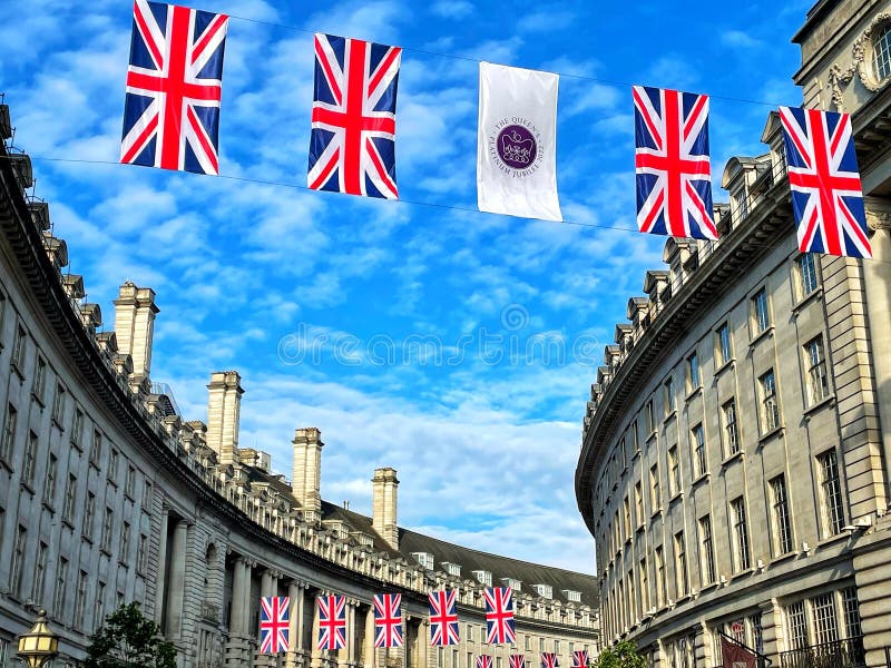 Jubilee flags editorial stock photo. Image of london - 263744848