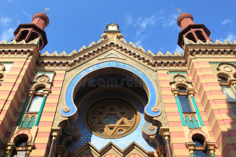 Jubilee Synagogue in Prague Stock Photo - Image of facace, prague: 32268028