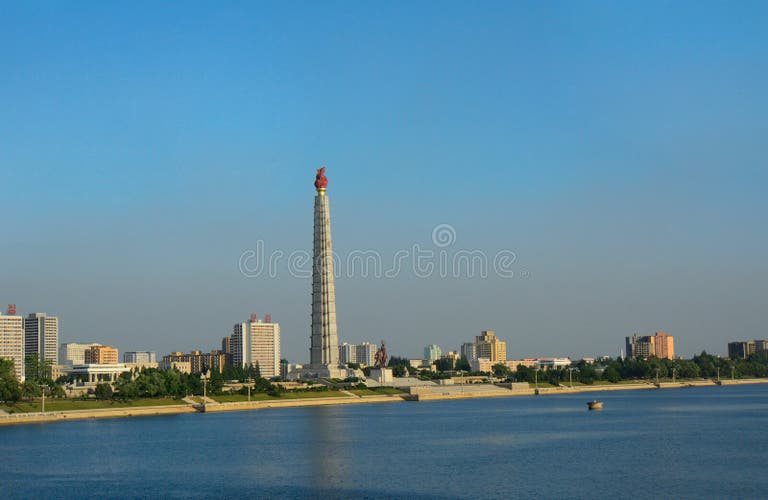 Juche Tower, Pyongyang, North-Korea Editorial Photography - Image of ...