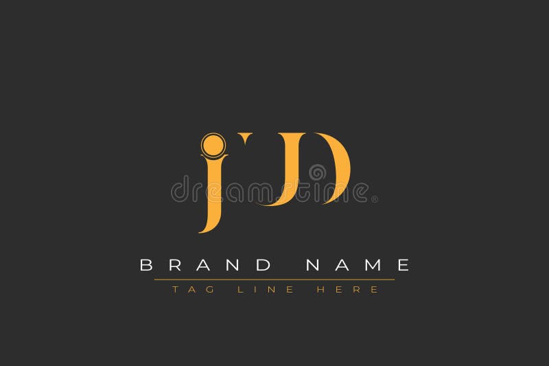JUD Abstract Letter Logo Design Stock Vector - Illustration of ...