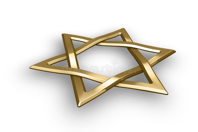 Judaïsme Godsdienstig Symbool - Ster Van David Stock Illustratie ...