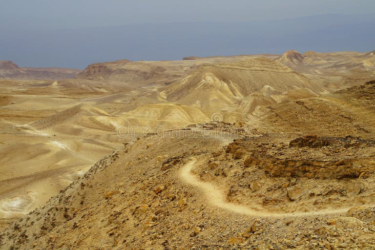 Judean desert landscape stock photo. Image of path, israel - 4867760