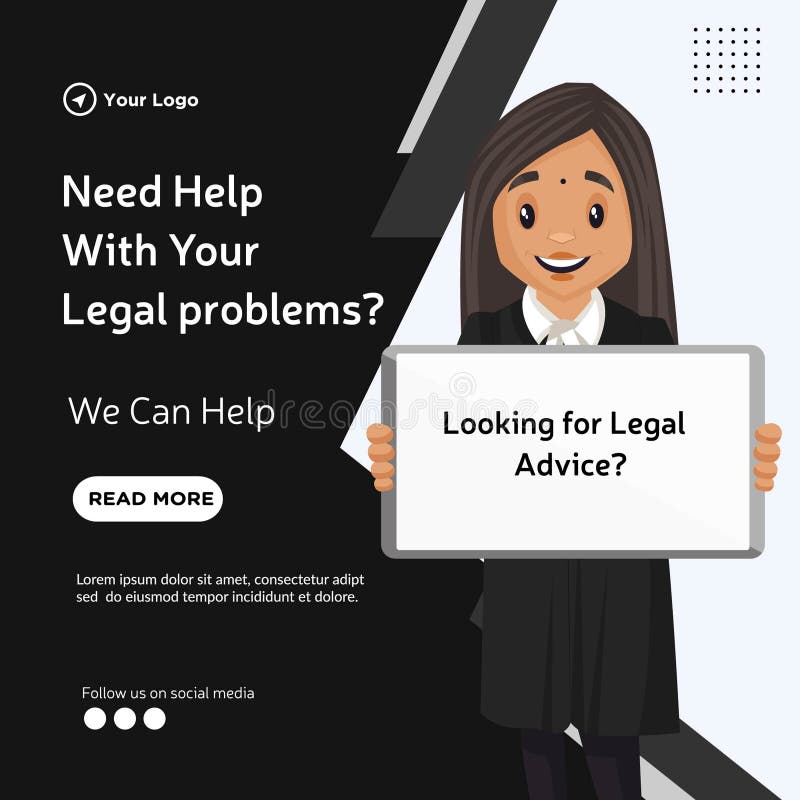 Banner Design of Need Help with Your Legal Problems Stock Vector ...