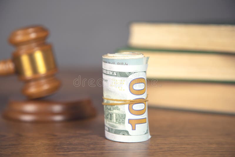 Judge and book with money stock photo. Image of investigation - 179646840