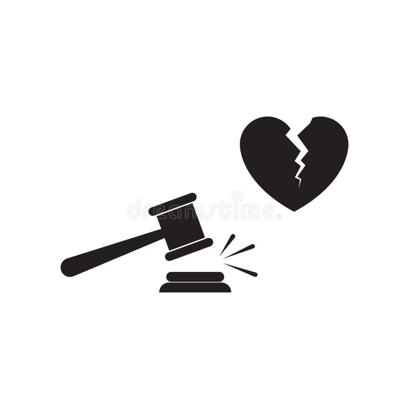 Judge Break Divorce Icon. Simple Illustration of Judge Break Divorce ...