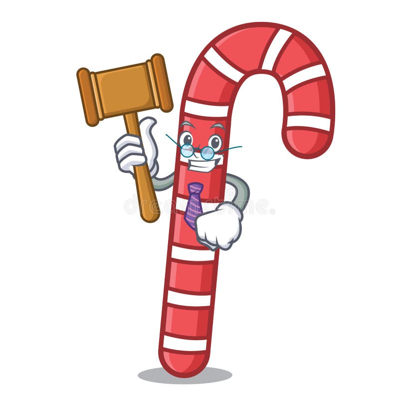 Judge Peppermint Candy Mascot Cartoon Stock Vector - Illustration of ...