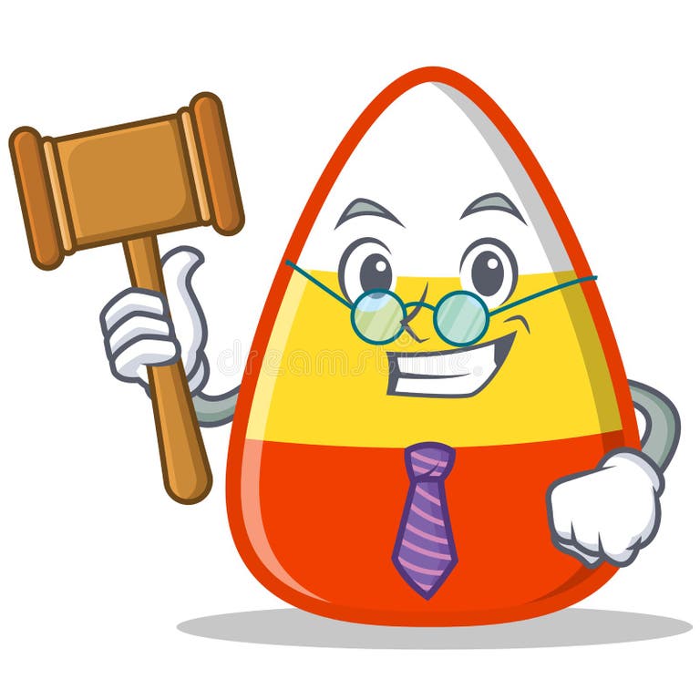 Judge Candy Corn Character Cartoon Stock Vector - Illustration of cute ...