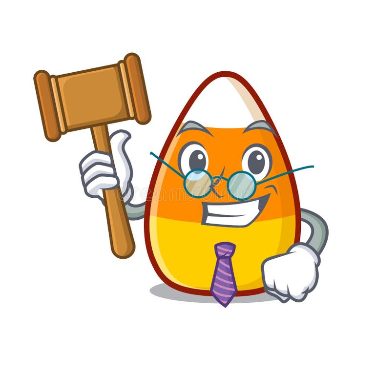 Judge Candy Corn Placed on Character Plate Stock Vector - Illustration ...