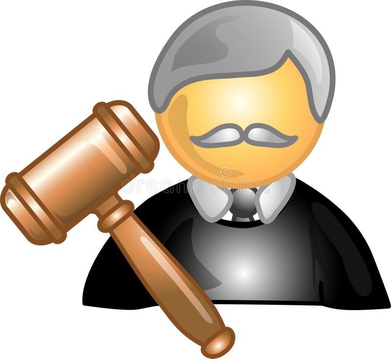 Judge Career Icon or Symbol Stock Vector - Illustration of bullet ...