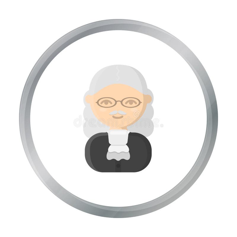 Judge Cartoon Icon. Illustration for Web and Mobile Design. Stock ...