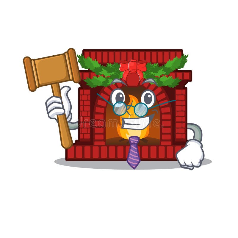 Judge Christmas Tree Character Cartoon Stock Vector - Illustration of ...