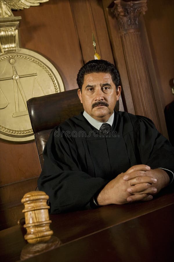 Judge in Courtroom stock image. Image of adult, looking - 29663059
