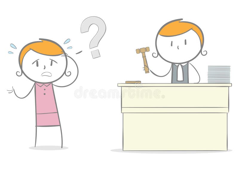 Judge and Defendant stock illustration. Illustration of figure - 67362672