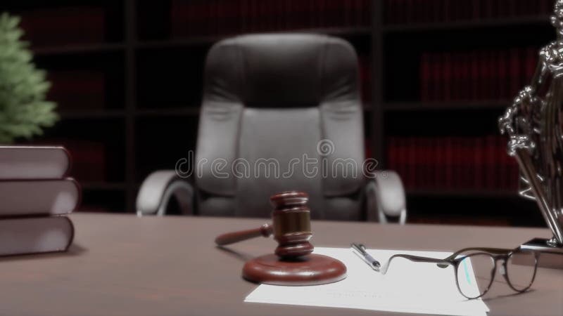 A judge desk with props stock footage. Video of government - 310723628
