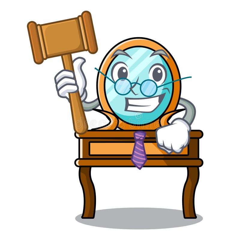 Judge Dressing Table Mascot Cartoon Stock Vector - Illustration of ...