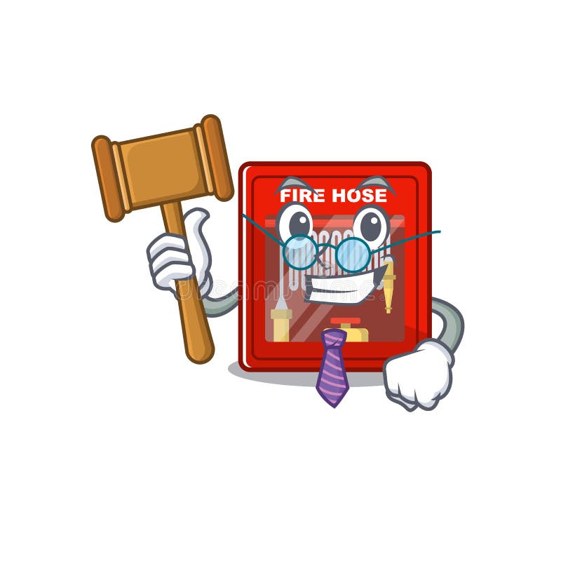 Judge Fire Hose Cabinet on the Cartoon Stock Vector - Illustration of ...