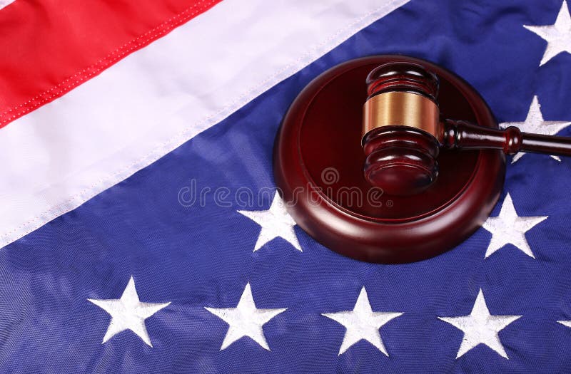 Judge Gavel and American Flag Stock Photo - Image of judge, government ...