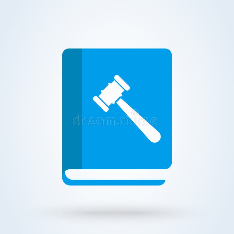 Judge Gavel and Book Flat. Vector Modern Design Illustration Stock ...