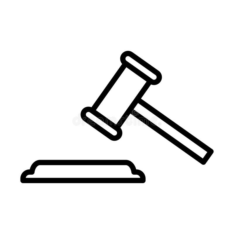 Judge Gavel Icon Vector Design Template Basic RGB Stock Illustration ...