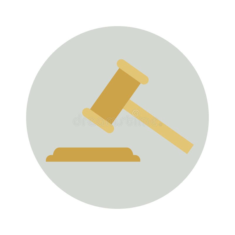 Judge Gavel Icon Vector Design Template Basic RGB Stock Illustration ...