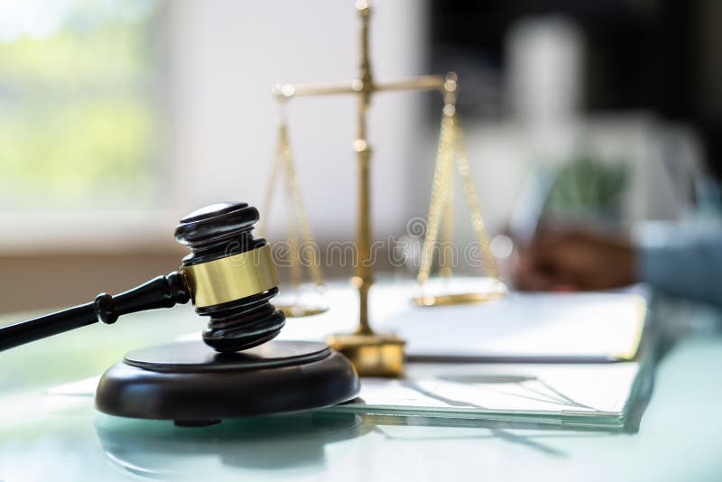Judge with Gavel and Law Scale Stock Image - Image of legal, working ...