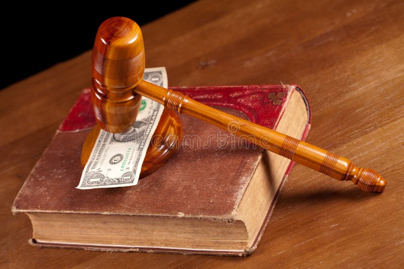 Money and gavel stock image. Image of judicial, criminal - 4440937