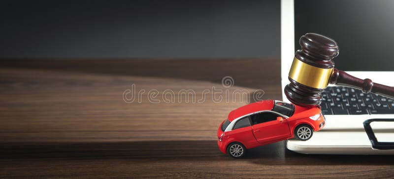 Judge Gavel with a Red Toy Car on the Computer Keyboard. Online Car ... Judge Gavel with a Red Toy Car on the Computer Keyboard. Online Car ...