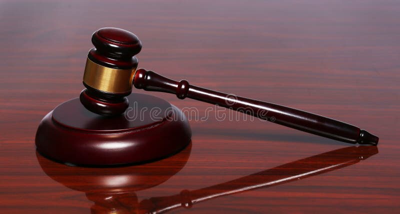 Judge Gavel and Sound Board on the Table Stock Image - Image of lawyer ...