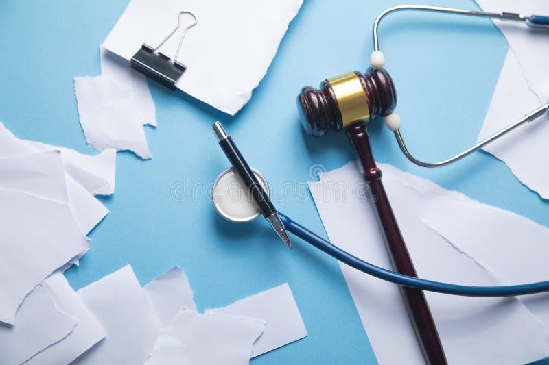 Judge Gavel Stethoscope Torn Documents Stock Photos - Free & Royalty ...