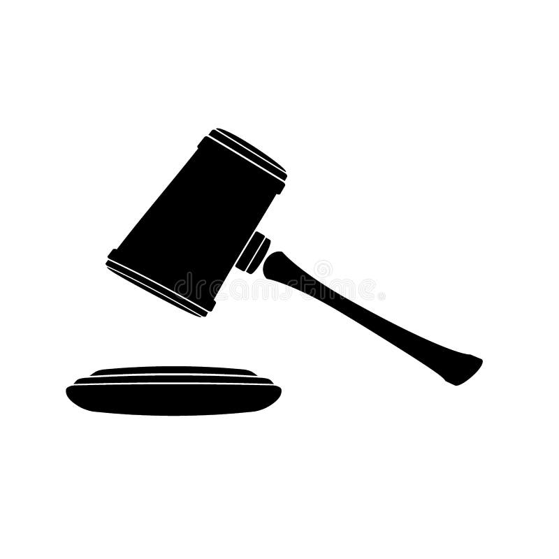 Gavel Symbol. Vector Illustration. Court Gavel Stock Vector ...