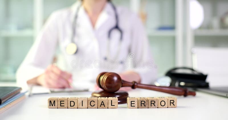 Judge Gavel Written with Words Medical Error Stock Video - Video of ...