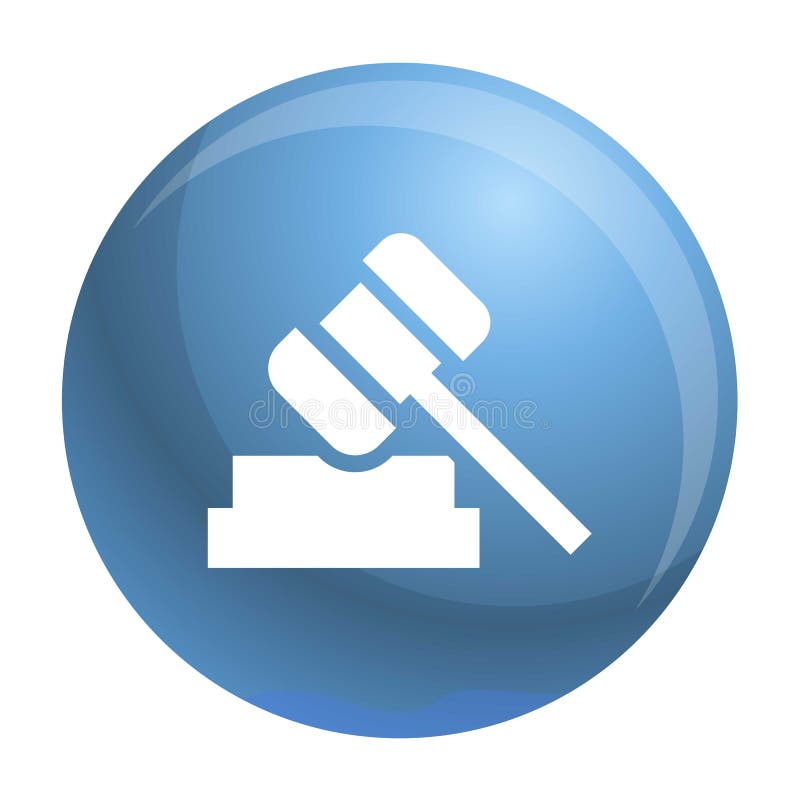 Judge Hammer Icon, Simple Style Stock Vector - Illustration of ...