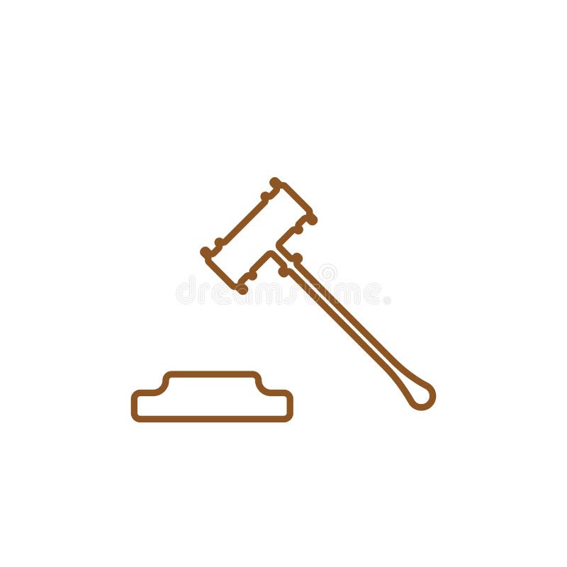 Judge Hammer Logo and Symbol Vector Stock Illustration - Illustration ...