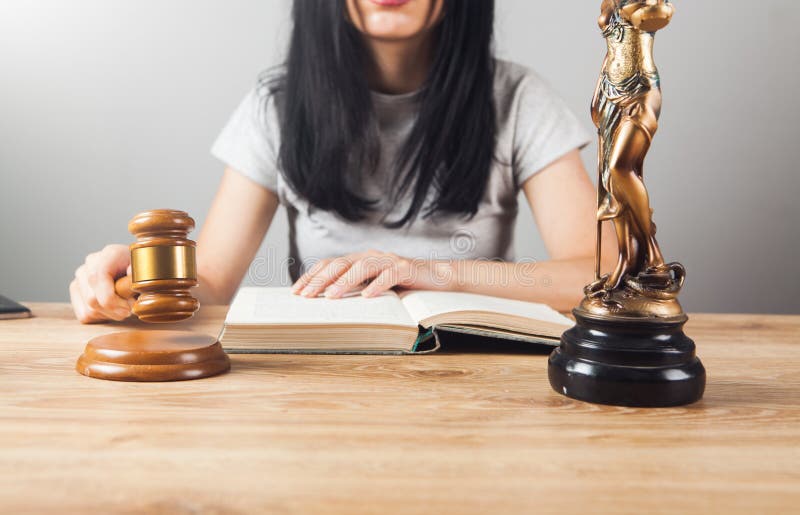 The Judge Hits with a Hammer Stock Photo - Image of attorney, court ...