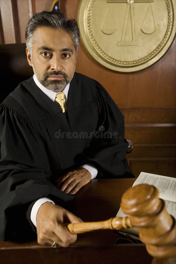 Indian Judge In Courtroom