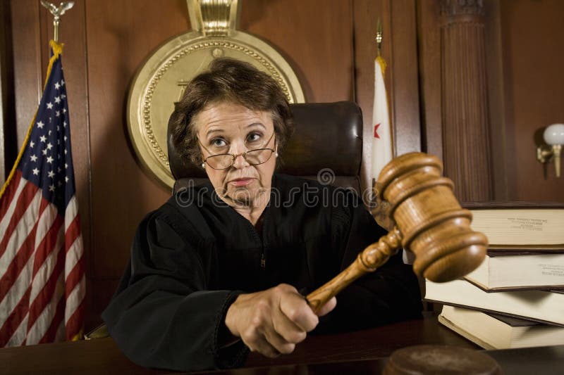 Judge Knocking a Gavel stock photo. Image of knocking - 29663096
