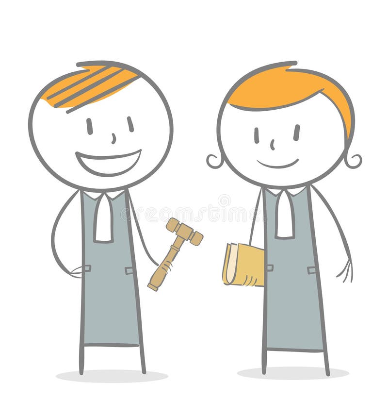 Judge and Lawyer stock illustration. Illustration of book - 67362664
