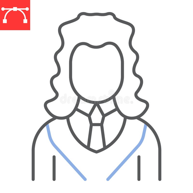 Judge line icon stock vector. Illustration of line, decision - 238771865