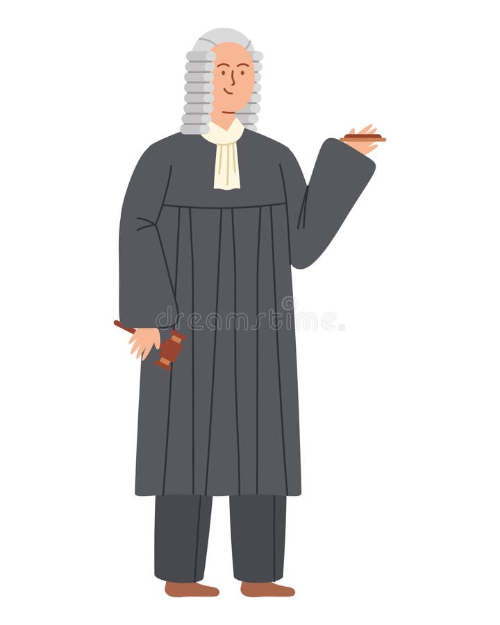 Judge man character stock vector. Illustration of character - 346872179