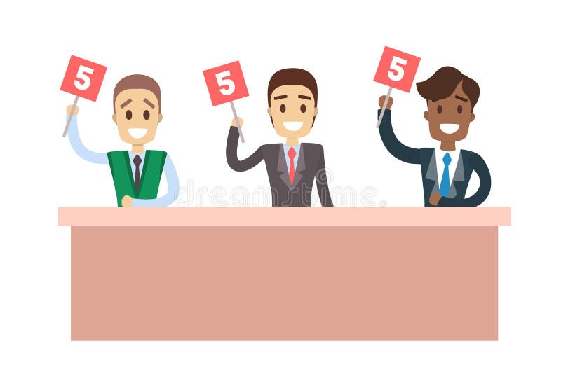 Judge on panel. stock vector. Illustration of perfect - 113592759