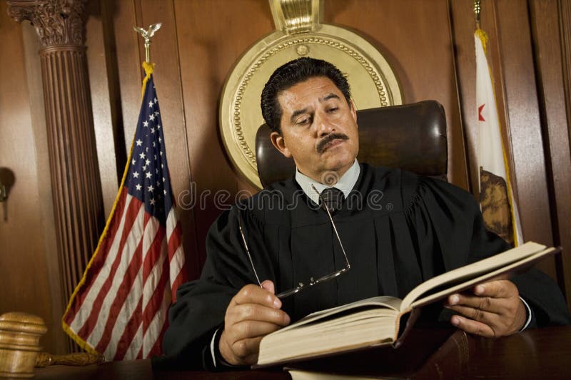 Judge Reading Law Book stock image. Image of attorney - 29663055