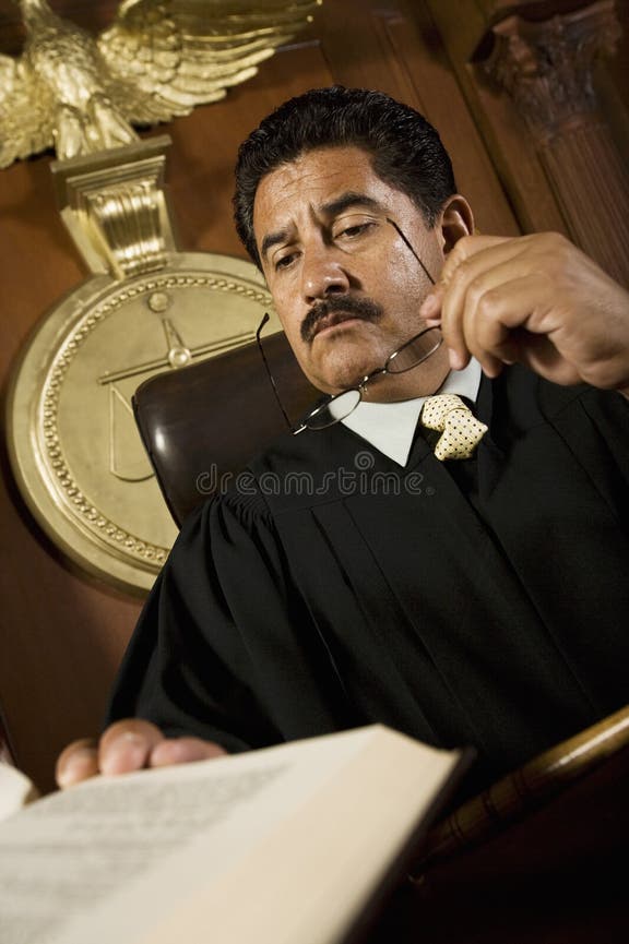 Judge Reading Law Book stock photo. Image of male, looking - 29663076