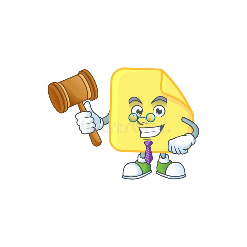 Judge Rounded Sticker Paper on White Background. Stock Vector ...