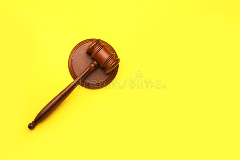 Judge S Gavel on Color Background Stock Image - Image of judgment ...