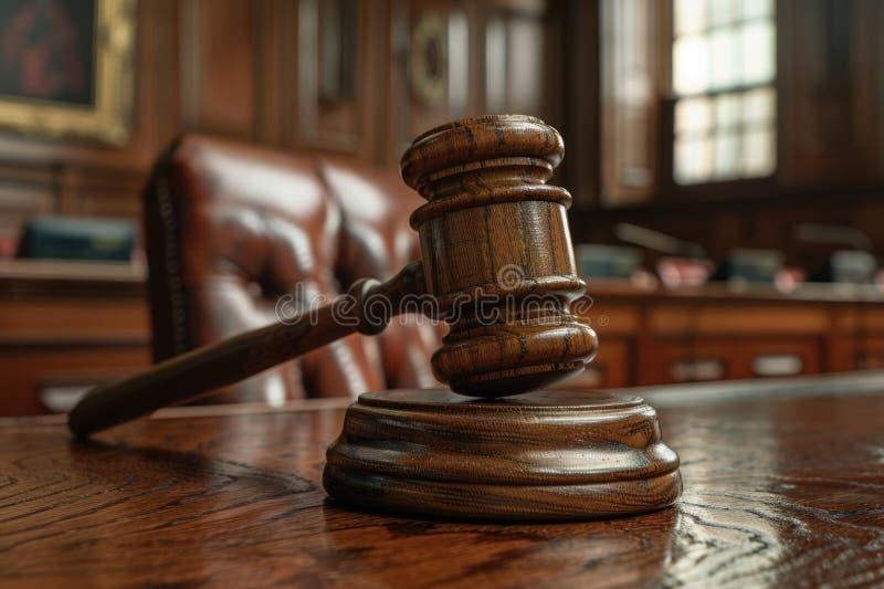 Judge S Gavel on the Court Table Stock Image - Image of prosecution ...